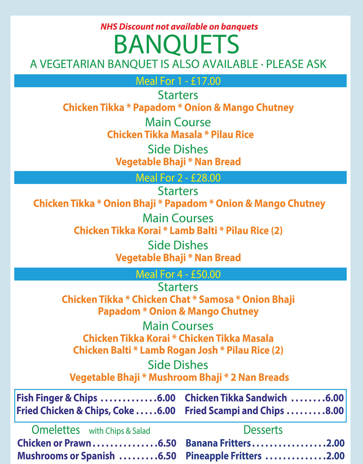 Indian Takeaway with award winning chefs